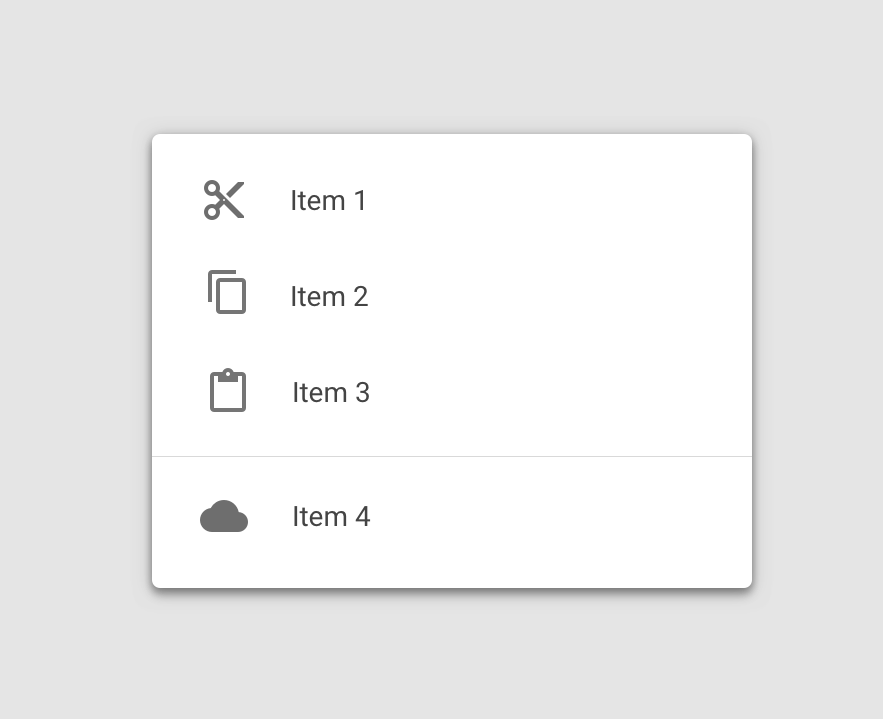 Menu React Native Paper